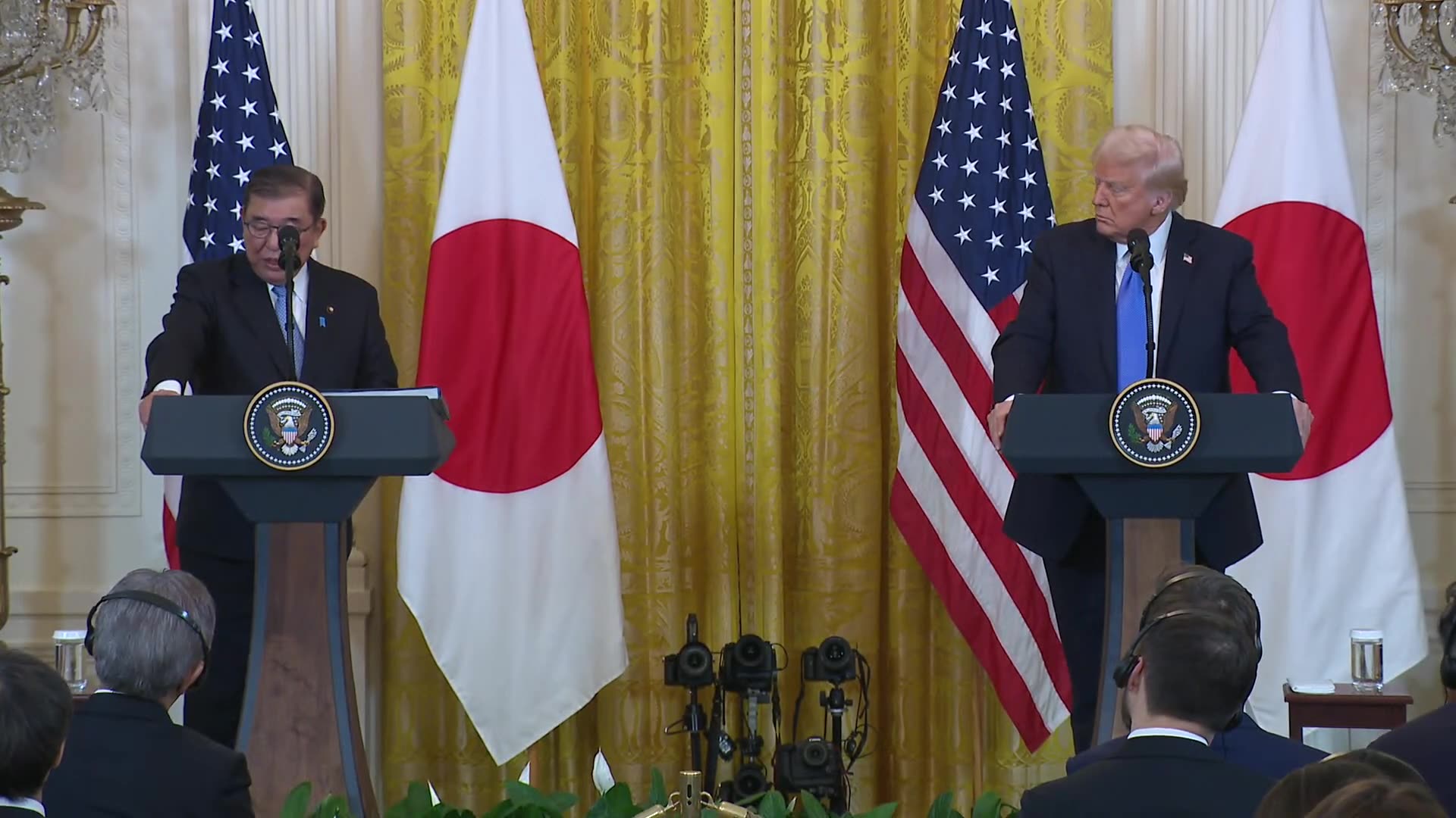 President Trump Holds a Press Conference with Prime Minister Shigeru ...