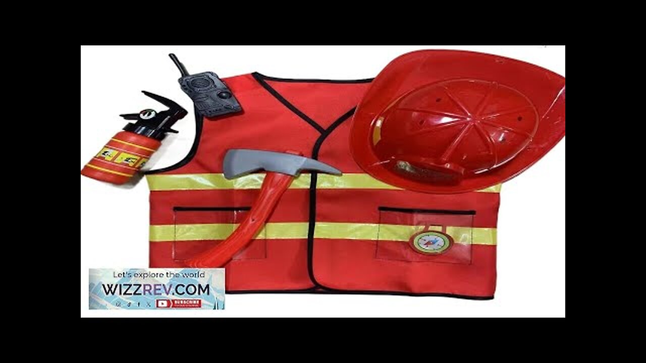 Kids Firefighter Cosplay Little Fireman Firemen Costume For Boy Child ...