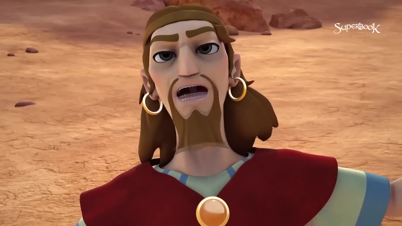 Superbook - A Giant Adventure Tagalog Clip - The Battle of David and ...