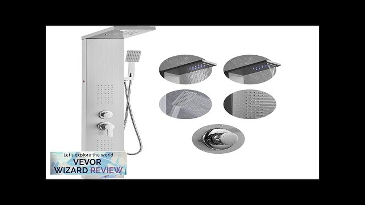 VEVOR Shower Panel System 5 Shower Modes LED Shower Panel Tower ...