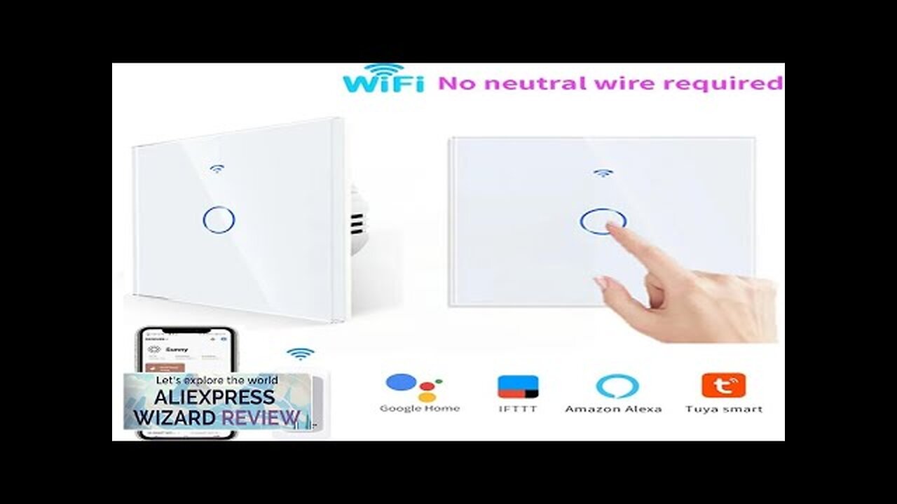 Tuya Wifi Smart Wall Light Switch 1/2/3 Gang EU Touch Switch Rf433 Review