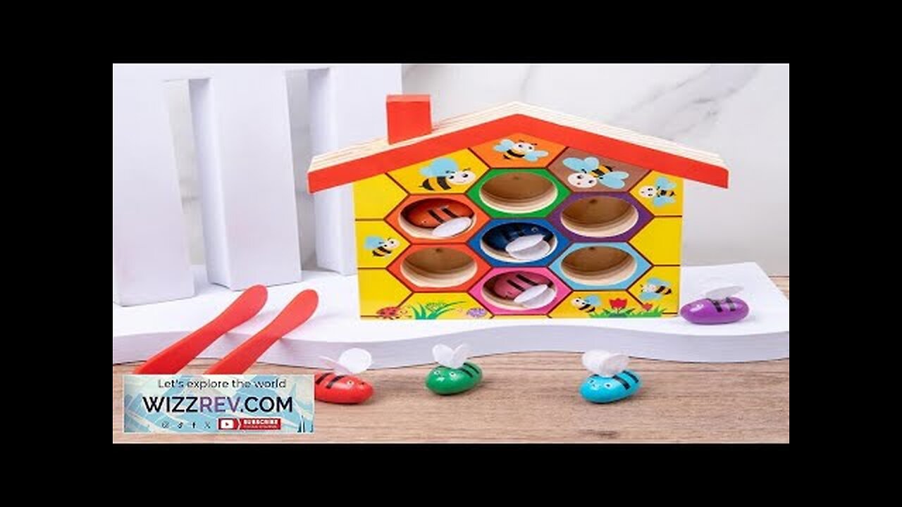 Wooden Bee House Clamp Bee to Hive Matching GameMontessori Color ...
