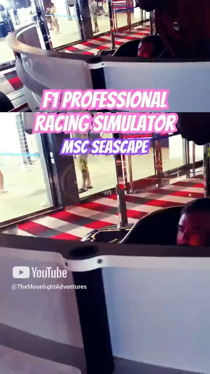 Professional FULL MOTION Simulator: MSC Seascape 🛳️🏎️ #travel #shorts #f1 #cruise #racing