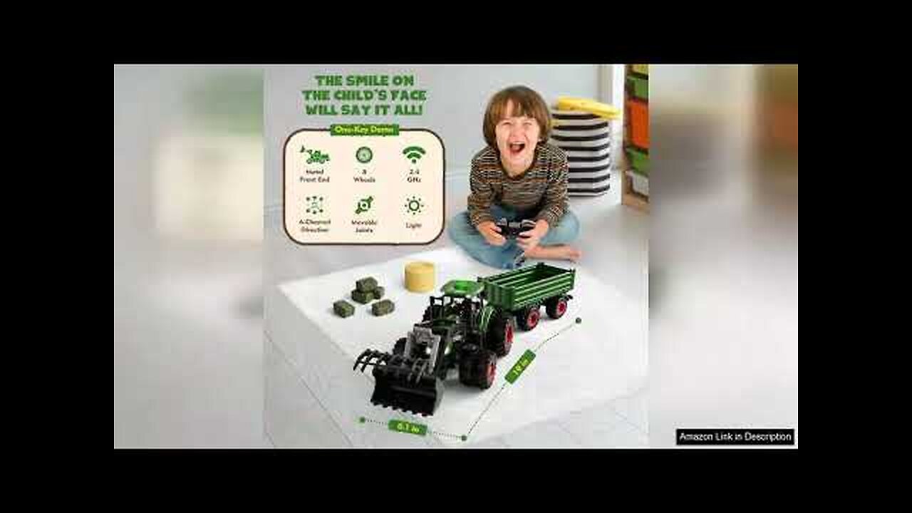 Remote Control Tractor Toy Kids RC Tractor Set & Truck and Trailer Review