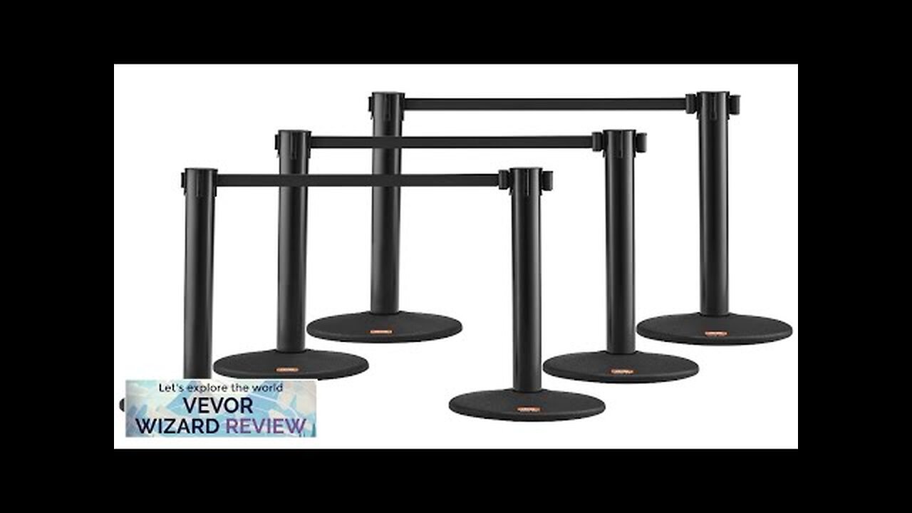 VEVOR Crowd Control Stanchions 6-Pack Crowd Control Barriers with 3PCS ...
