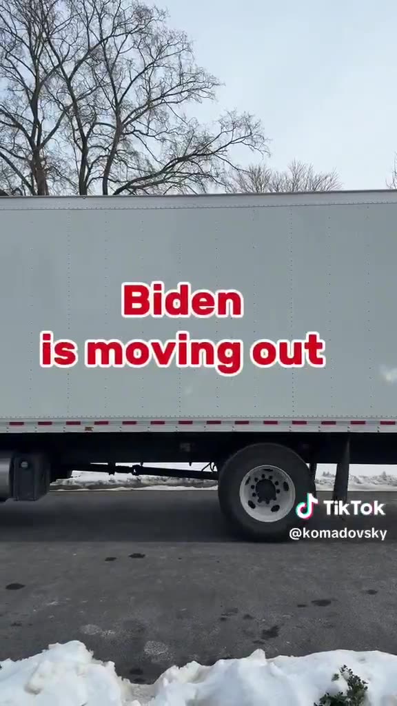 Moving Trucks have arrived at the White House, 8 days before President ...