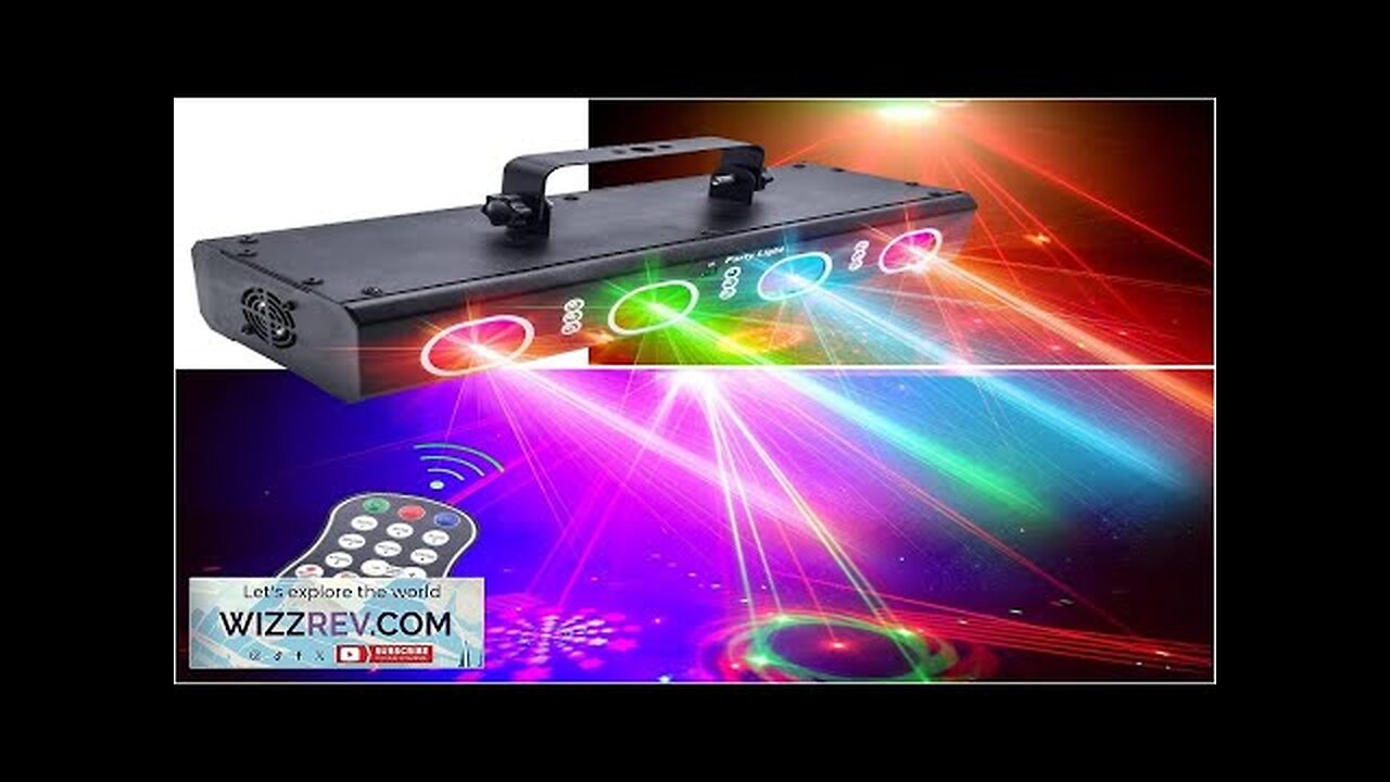 Party Lights DJ Disco Lights 3D Effect Sound Sensing Laser Lights Flash ...