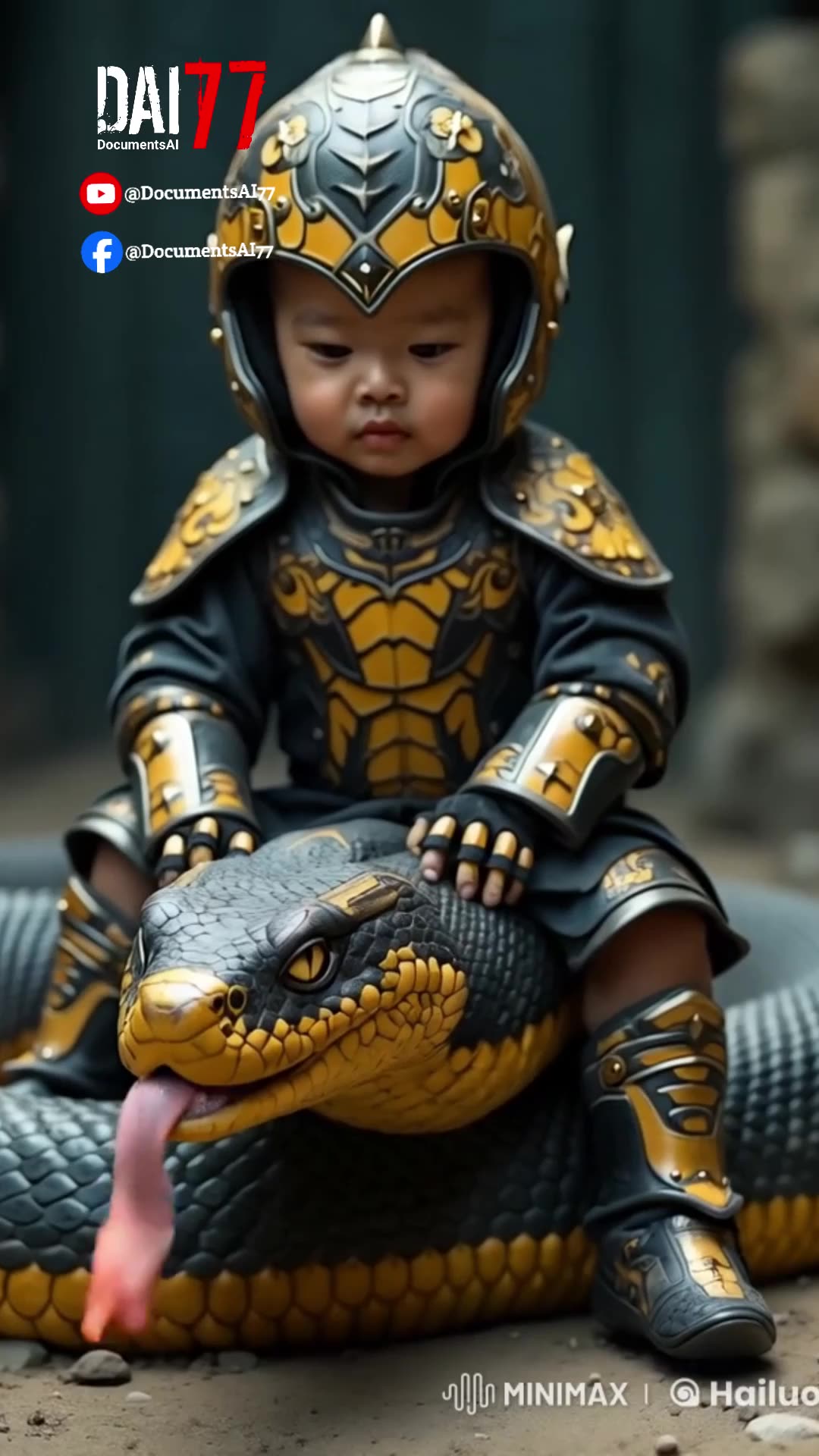 Teenager and Giant Snake Warrior Armor Battle | #DocumentsAI77 #SnakeWarrior