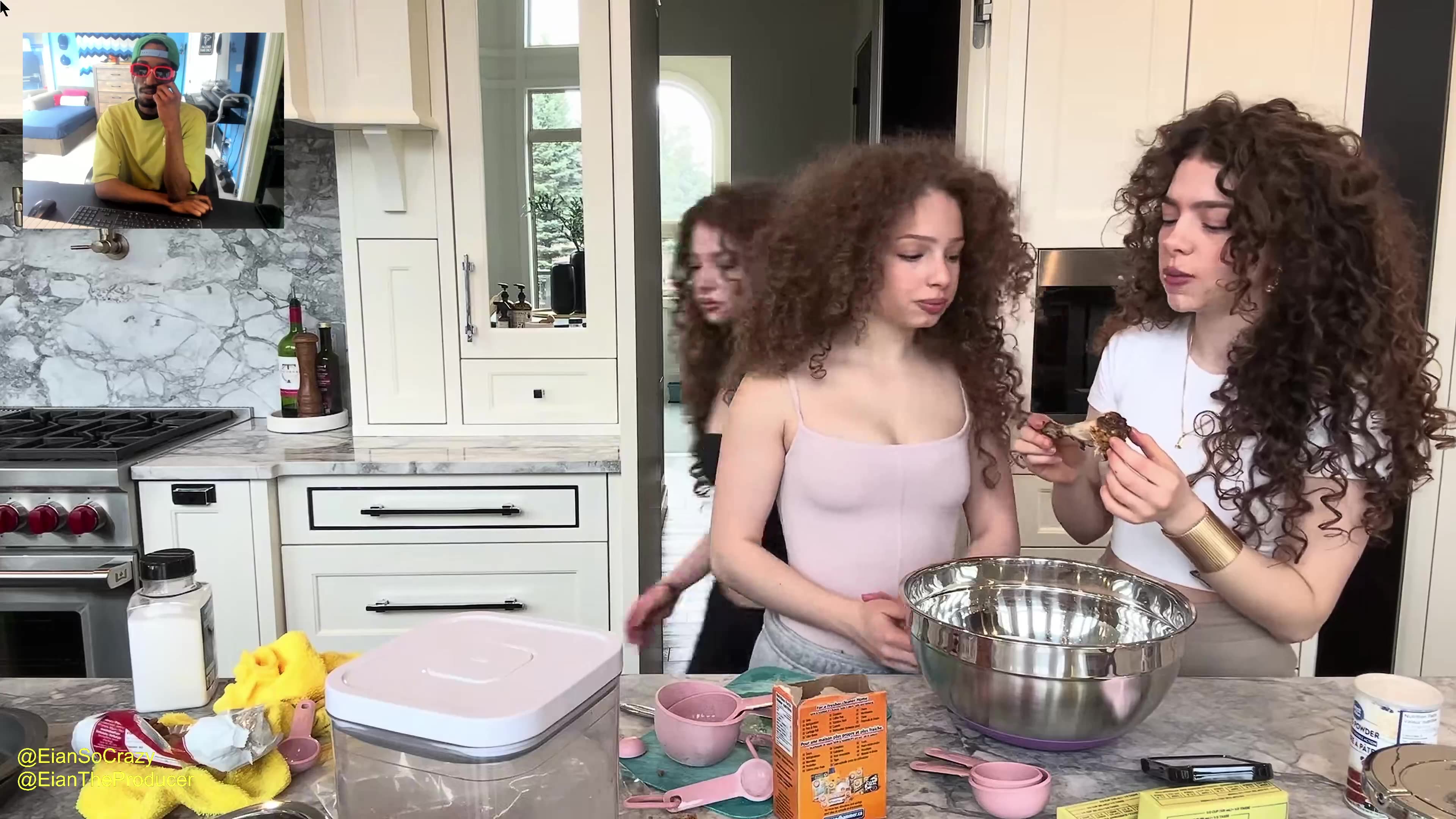 Kalogeras Sisters Baking a Cake and Fighting REACTION
