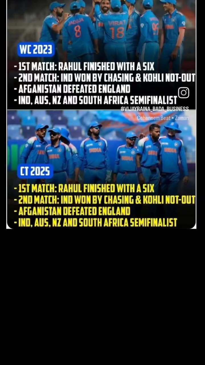 Similarities between CWC-23 and CT25. This time let's pray India lifts ...