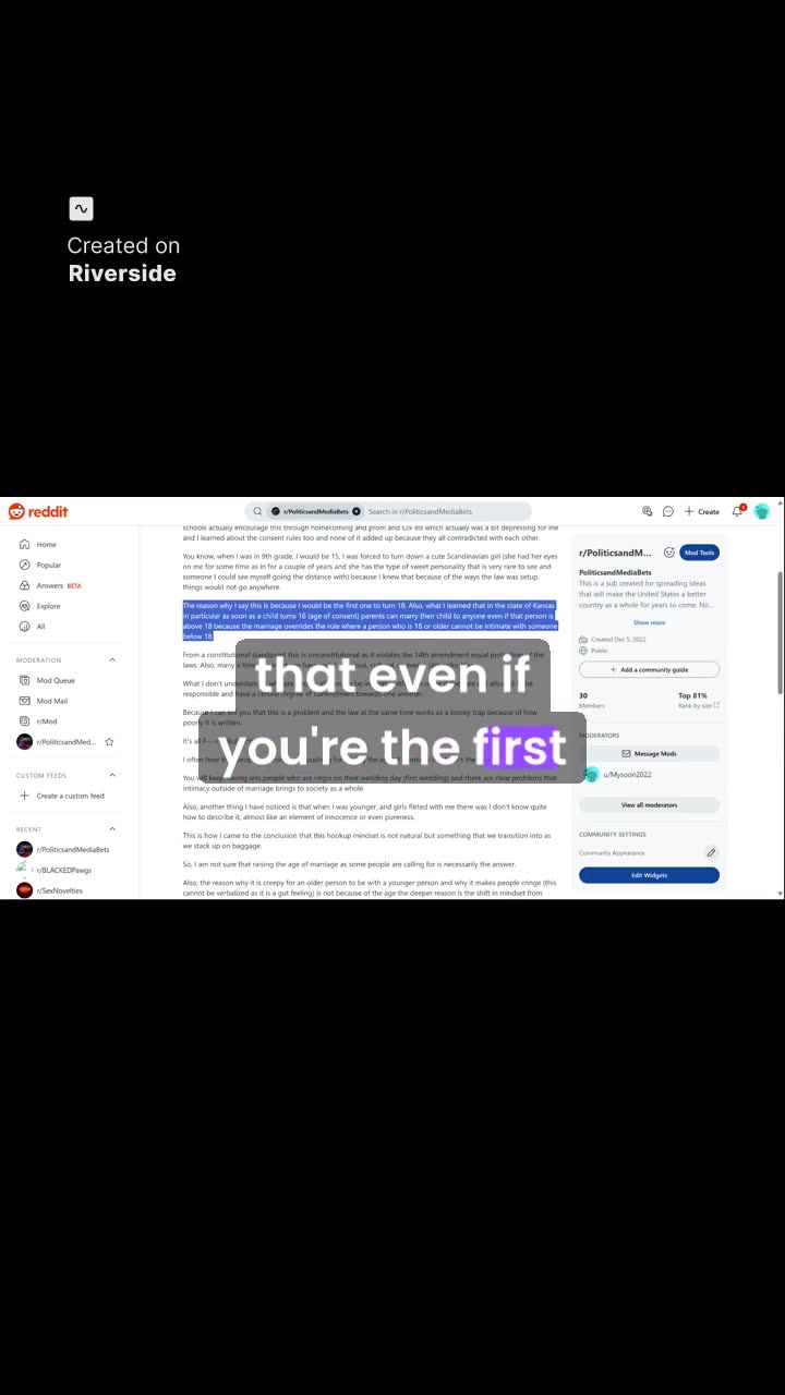 Age of Consent and Marriage: A 14th Amendment Violation