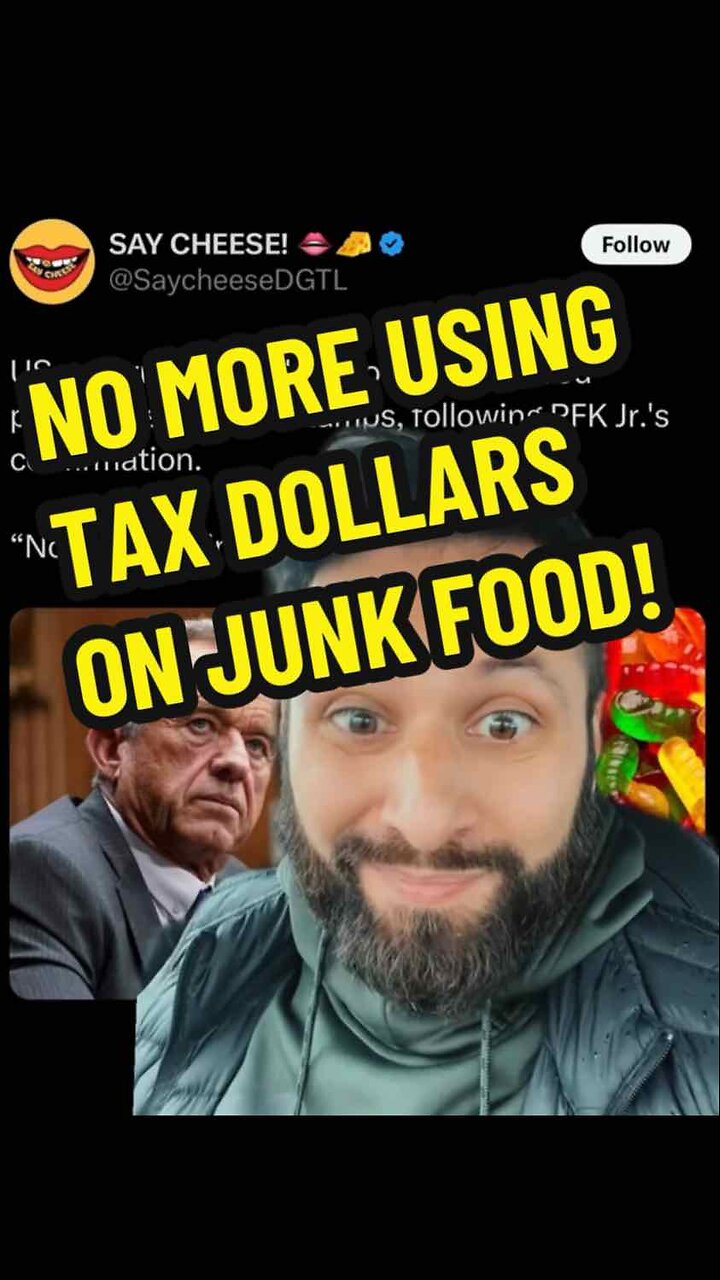 No more junk food on the taxpayers dime!