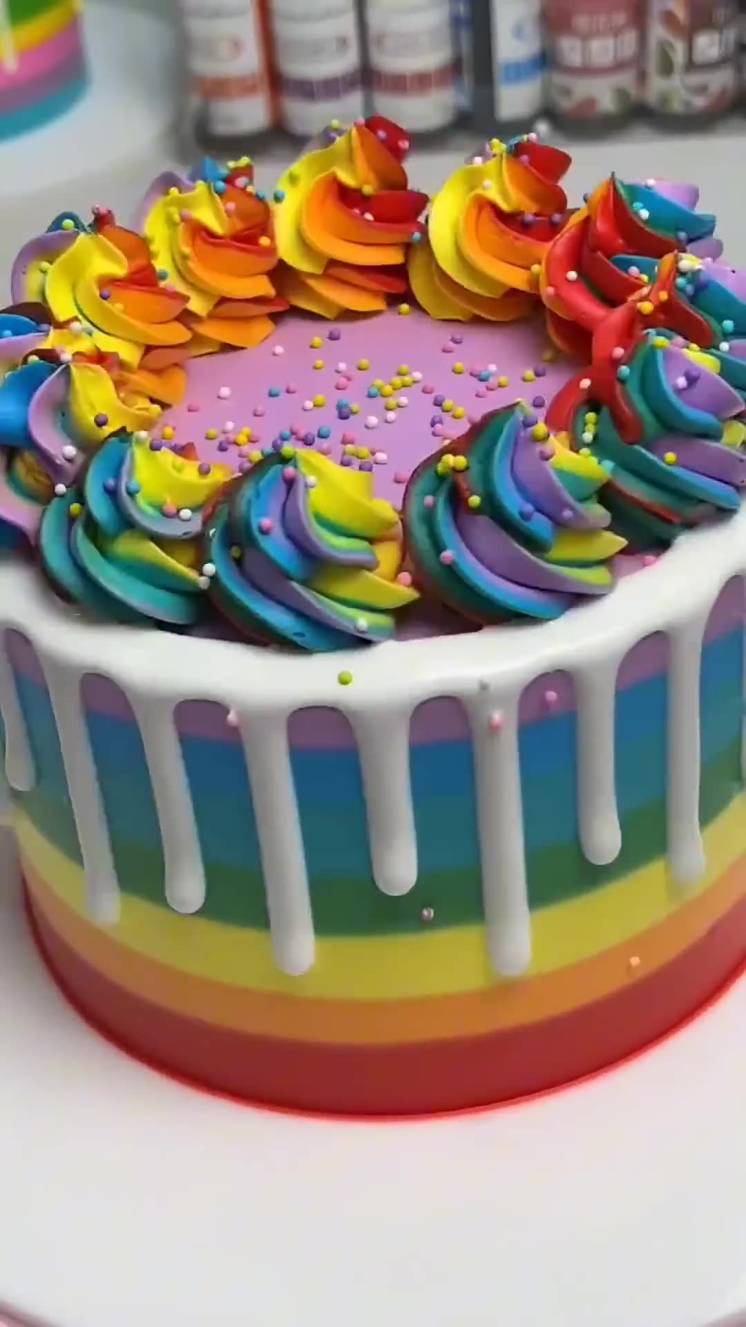 Full tutorial on making rainbow cake