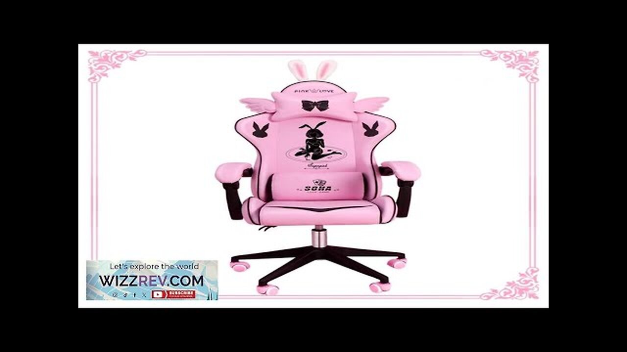 Pink Magic Gaming Chair Girl Game Competitive Rotating Chair Home ...