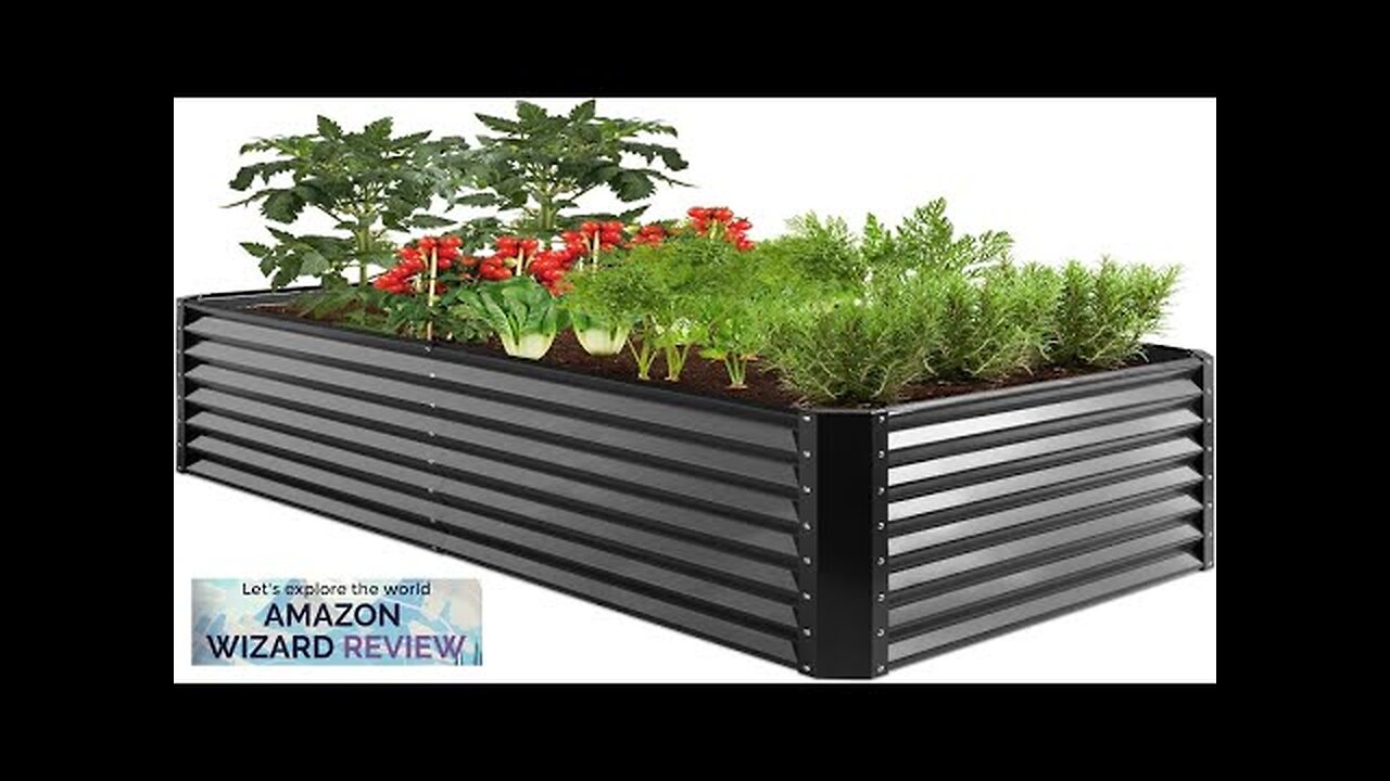 Best Choice Products 6x3x2ft Outdoor Metal Raised Garden Bed Deep Root ...
