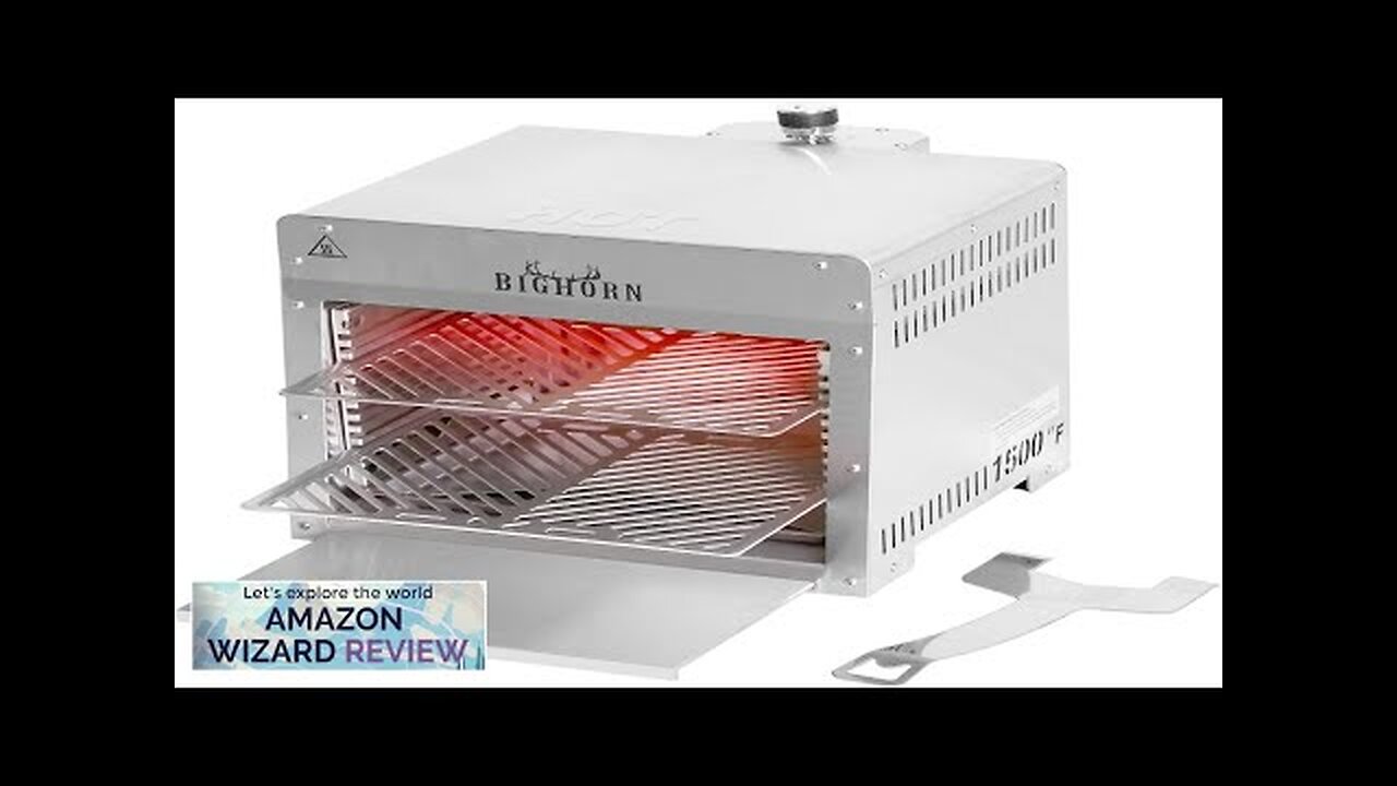 BIG HORN OUTDOORS Portable Infrared Broiler Propane Gas Grill 1500 ...