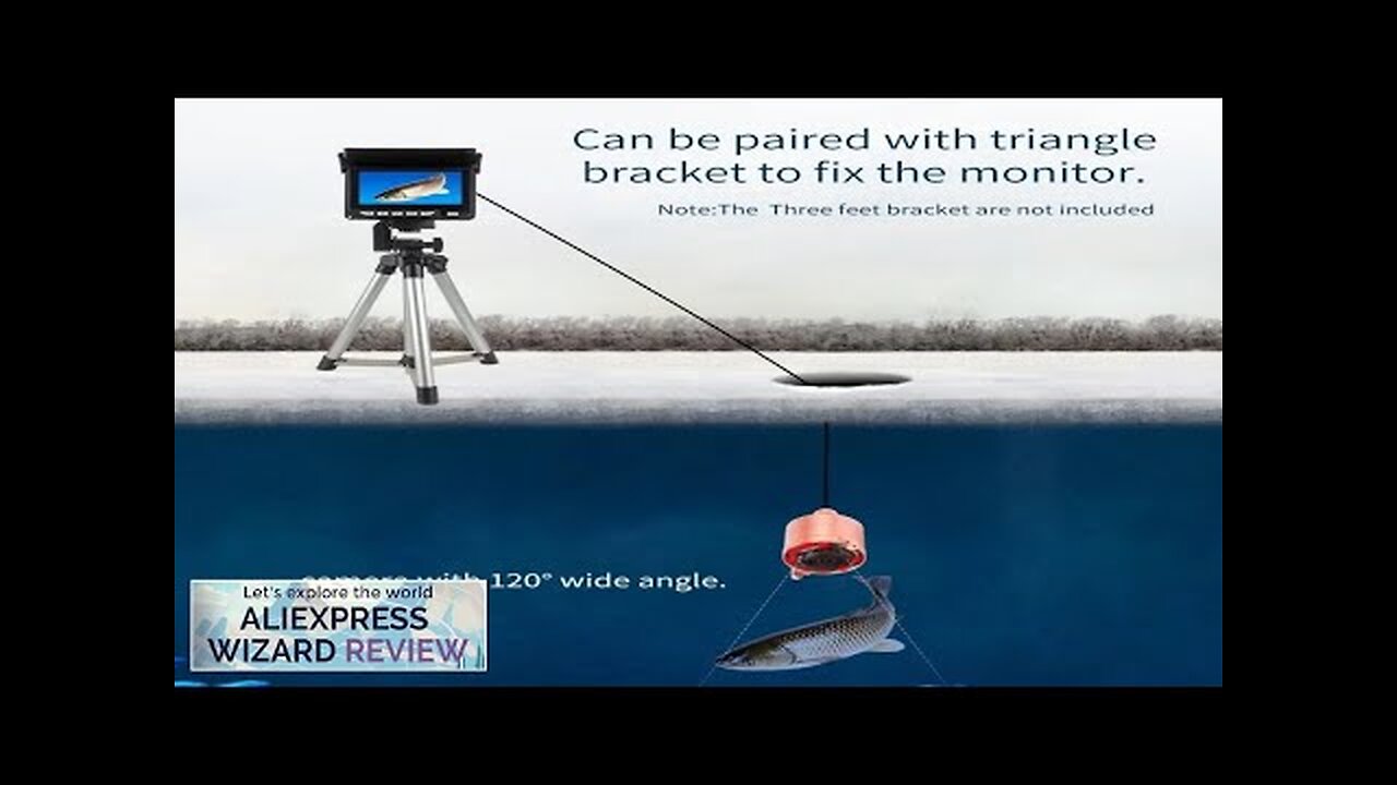 120 wide angle Underwater Fishing Camera ice fishing camera 8 IR led Review