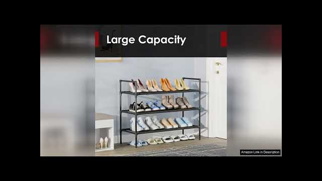 Shoe Rack X-Large Shoe Organizer 3-Tier Shoe Storage Rack Sturdy Shoe ...
