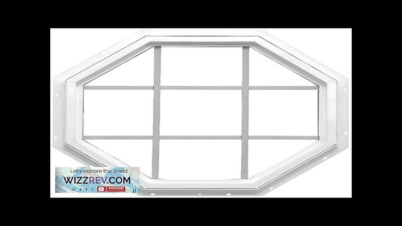 TAFCO 24"x24" Vinyl Octagon Fixed Window with Insulated Clear Glass ...