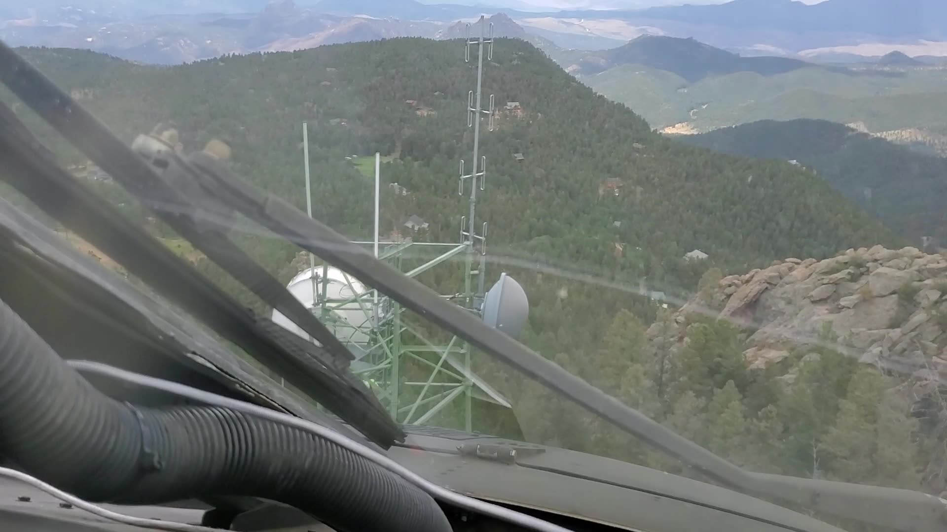 Cockpit View of Tearing Down a Comm Tower With a Blackhawk Helicopter ...