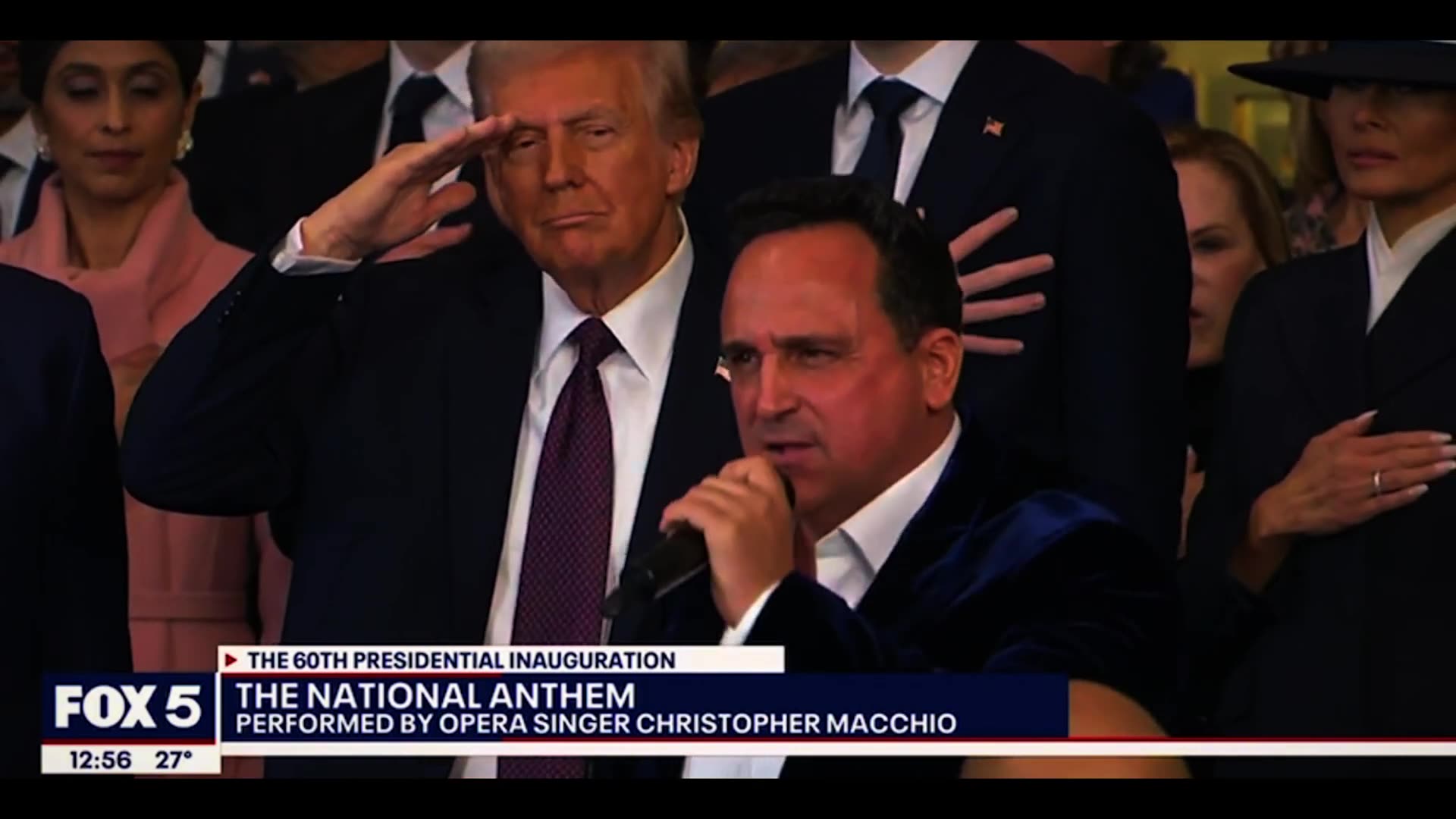 Christopher Macchio's Stirring National Anthem at President Trump's ...