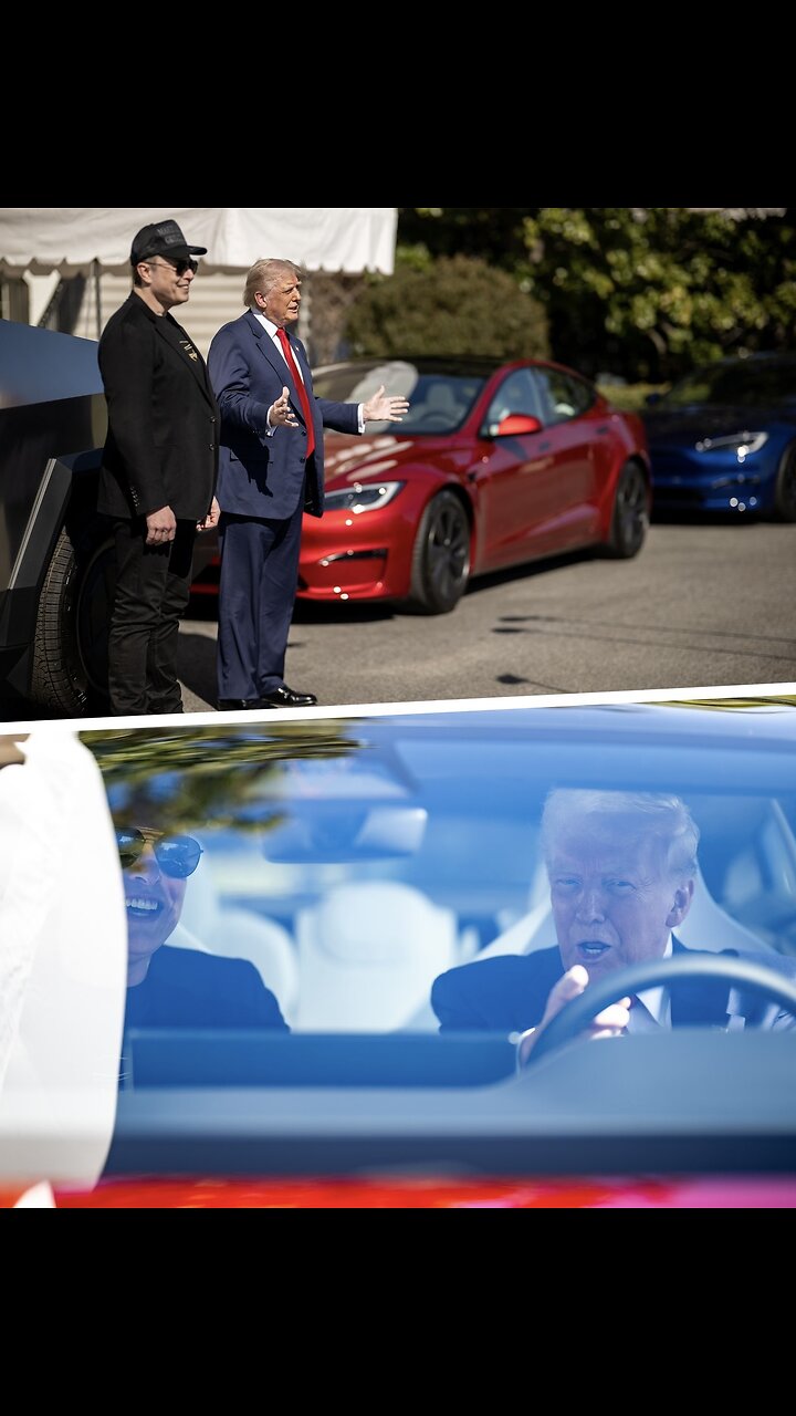 TRUMP ️🇺🇸🥇🪽🕺PURCHASED TESLA🤍🇺🇸🏅🪽💰🚘AT THE WHITE HOUSE💙🇺🇸🏅🪽🚘🏛️⭐️