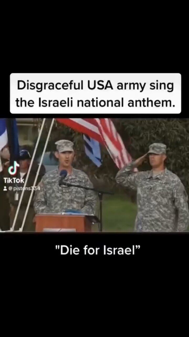 U.S. Army sings the pledge of Allegiance to Israel, Disgraceful!