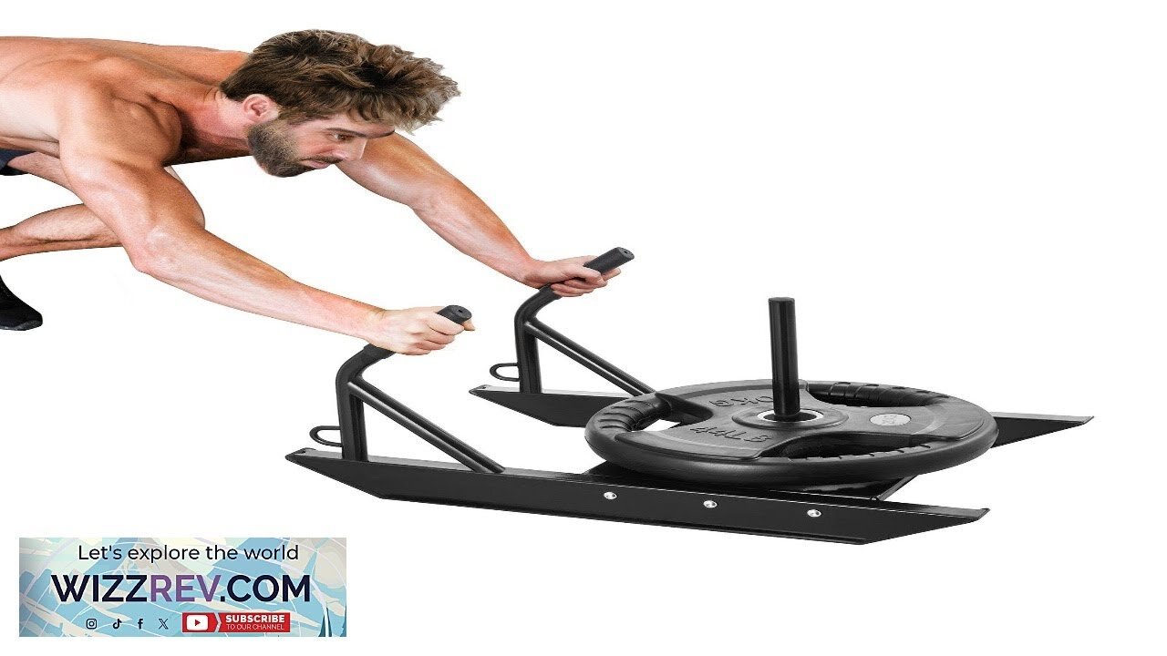 Weight Power Pull Push Sled Fitness Strength Speed Training Sled Black ...