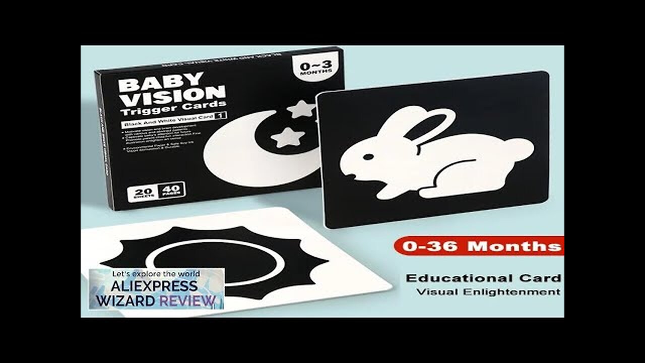 Baby Visual Stimulation Cards Montessori High Contrast Flash Card ...