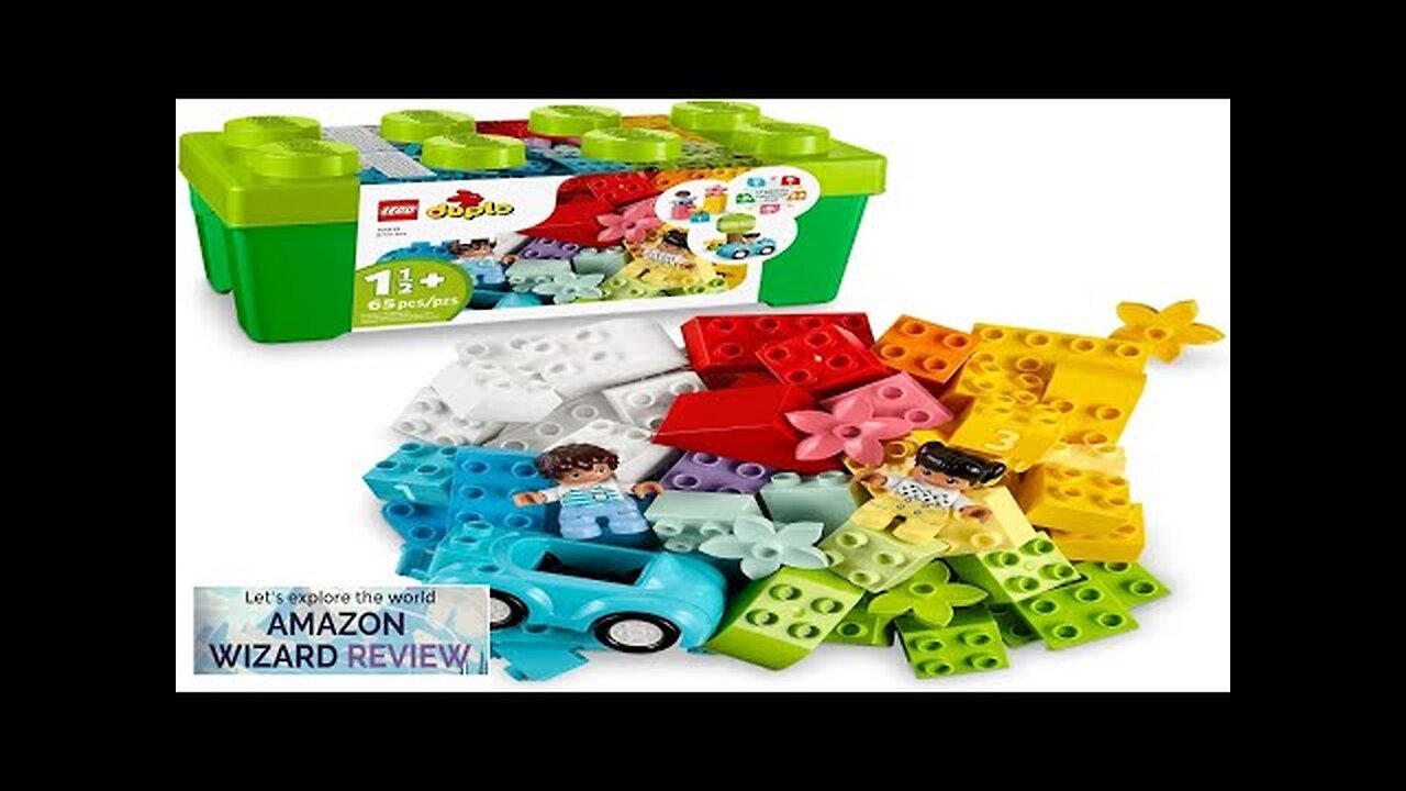 LEGO DUPLO Classic Brick Box Building Set Features Storage Organizer ...