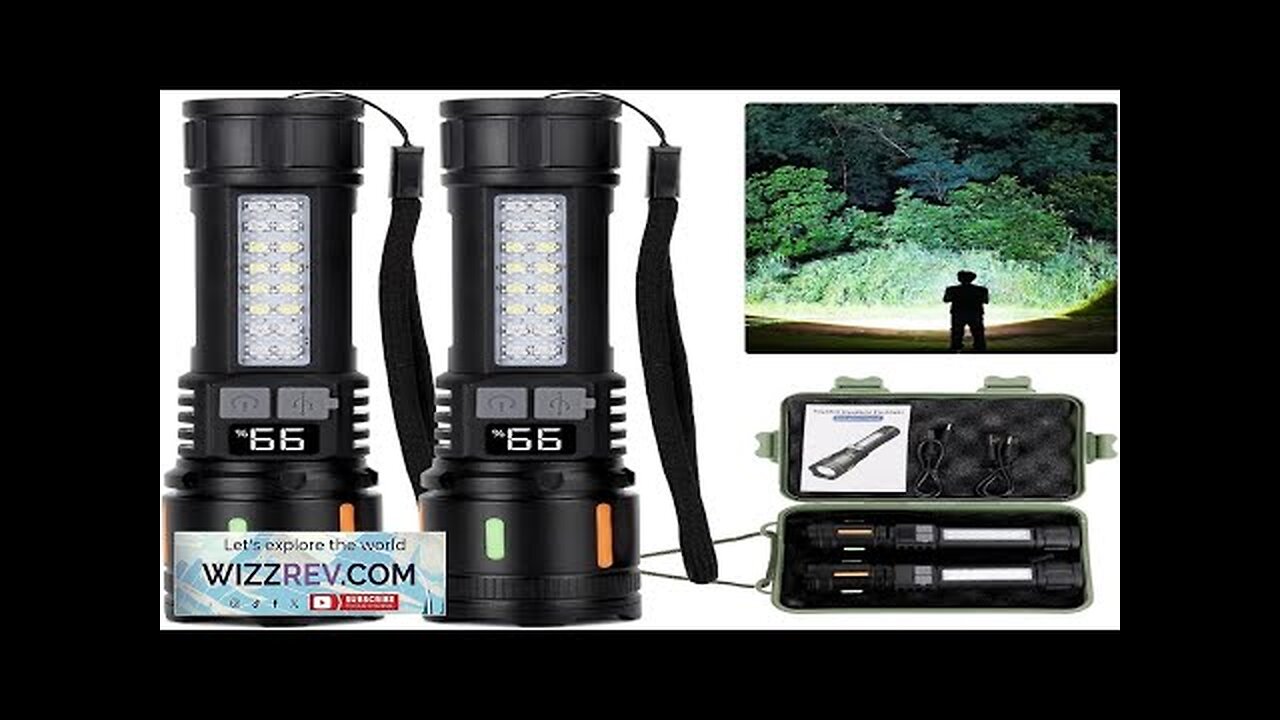 Rechargeable Flashlights High Lumens 2 Pack Super Bright Led Handheld ...