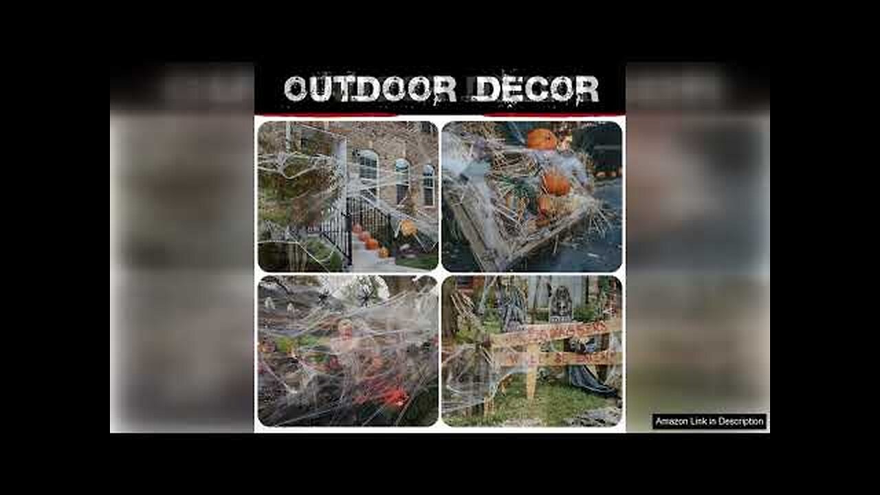 1400 sqft Halloween Spider Webs Decorations with 150 Extra Fake Spiders ...