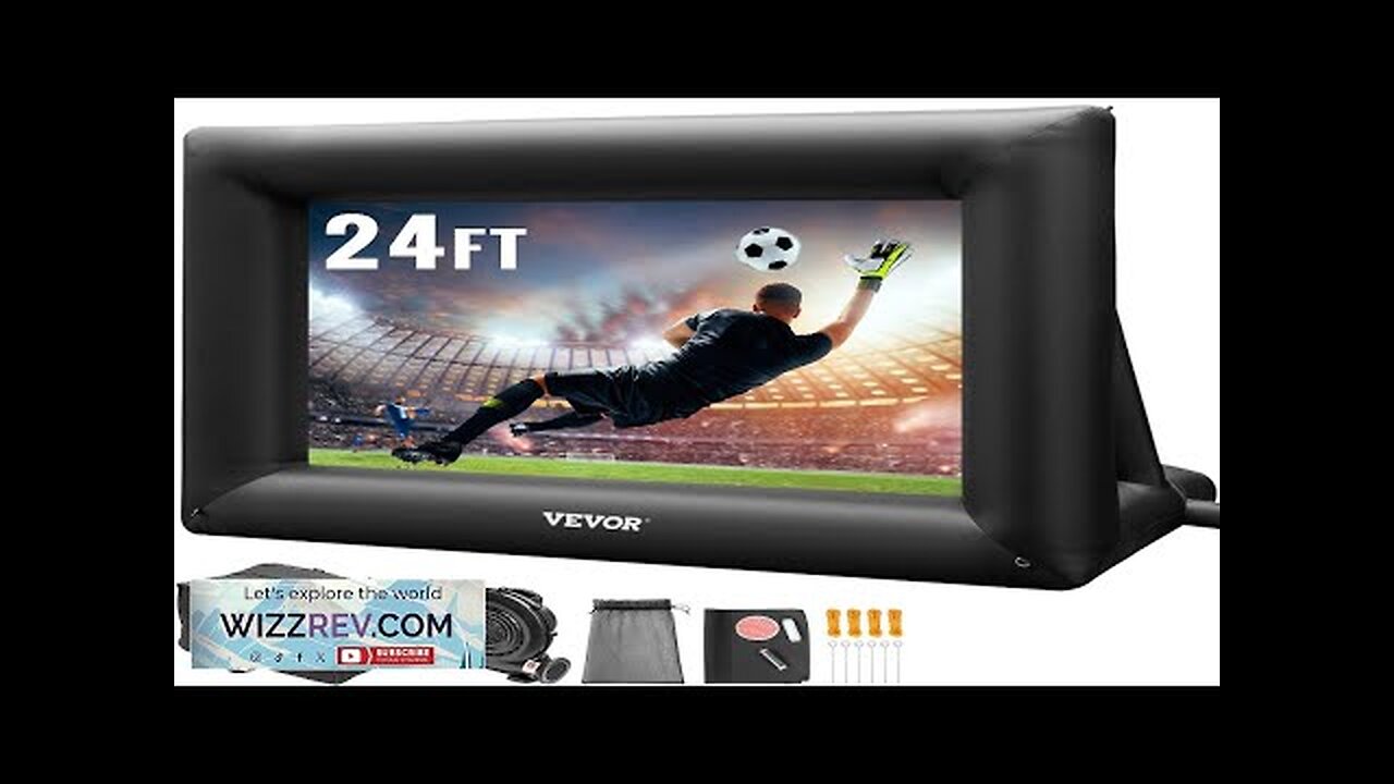 VEVOR Inflatable Movie Screen 24FT（288inch） Inflatable Projector Screen ...