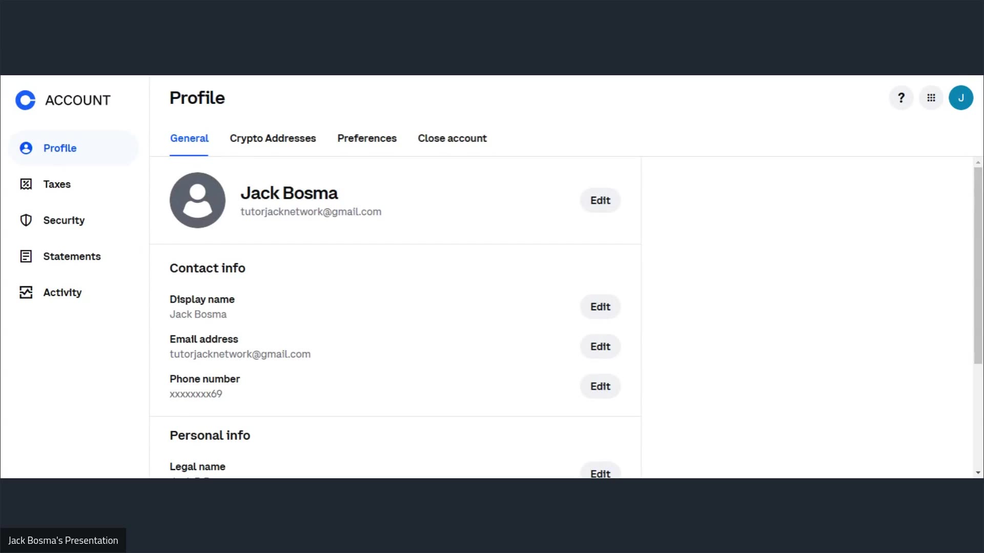 Coinbase: Jack Bosma