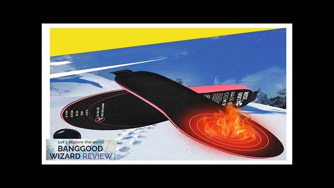 TENGOO 1 Pair EVA Unisex Electric Heated Insoles LED Wireless Remote ...