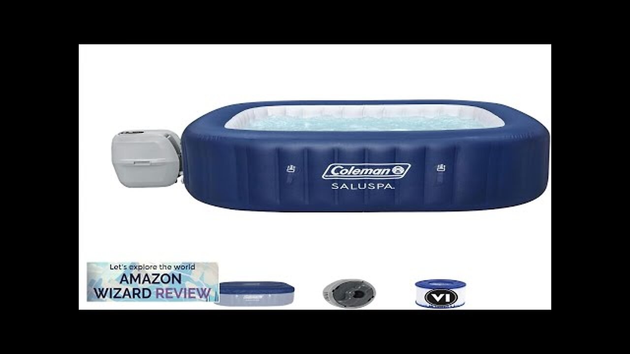 Bestway Coleman Hawaii AirJet Large Square 4 to 6 Person Inflatable Hot ...