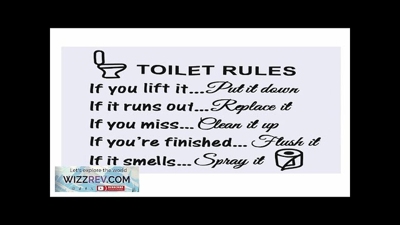 DIY Toilet Rules Bathroom Toilet Wall Sticker Vinyl Art Decals Home ...