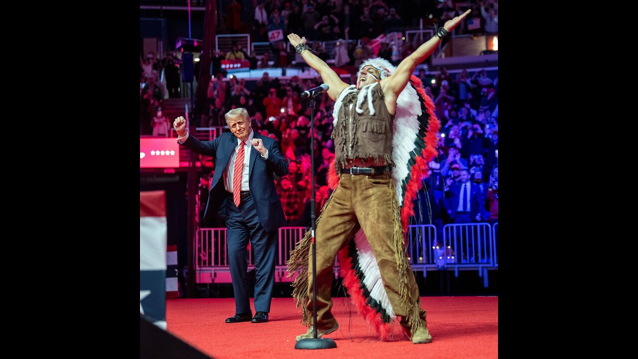 Trump Dances on Stage with Village People at Inauguration Eve Rally
