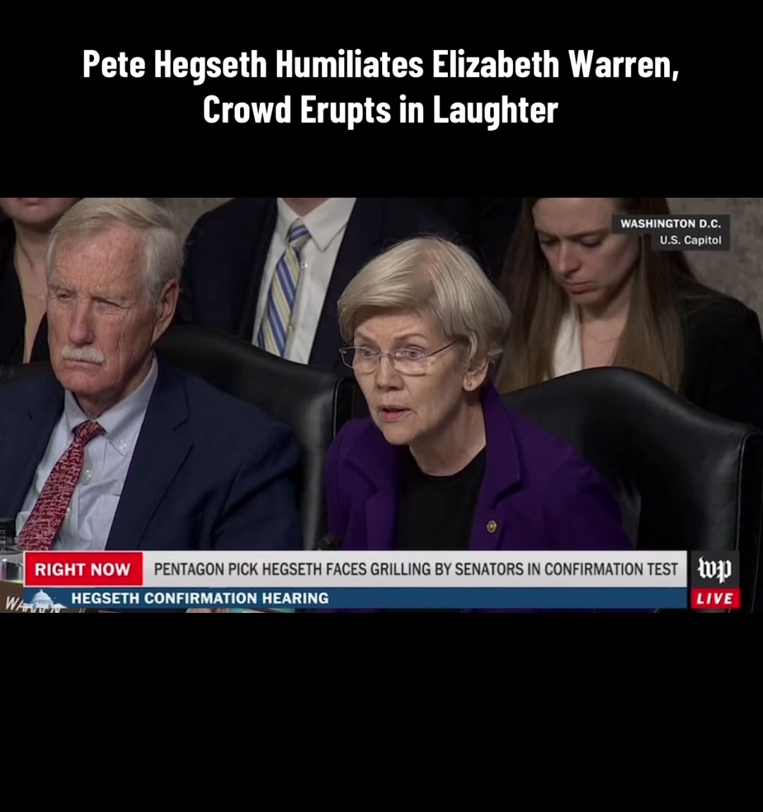 Pete Hegseth Humiliates Elizabeth Warren, Crowd Erupts in Laughter
