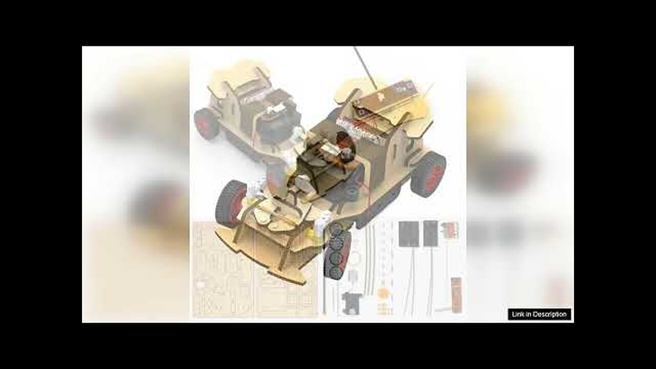 Wooden Remote Control 4WD Car Assembly Kits DIY Stem Education Student ...