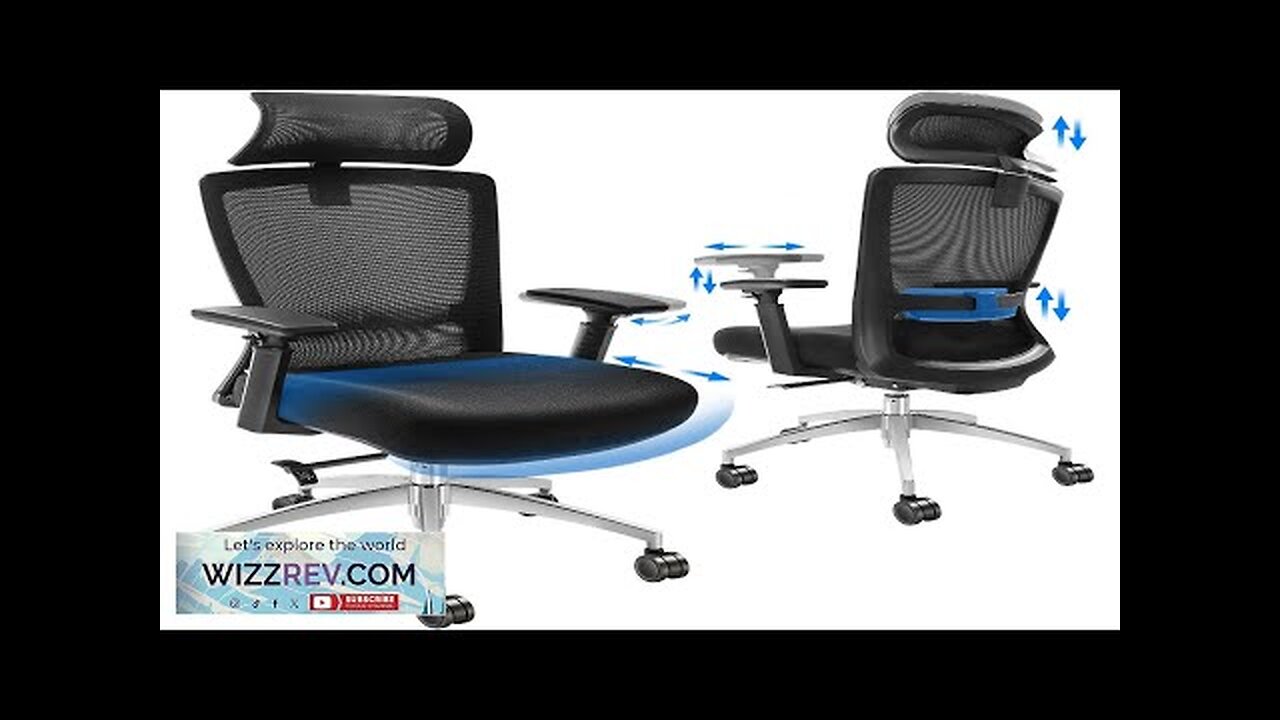 VEVOR Ergonomic Office Chair with Slide Seat Desk Chair with Mesh Seat ...