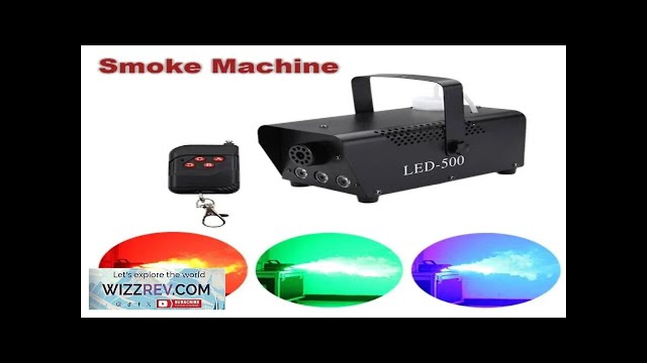 Newest 500W RGB Smoke Machine Mini LED Remote Control Fogger Ejector ...