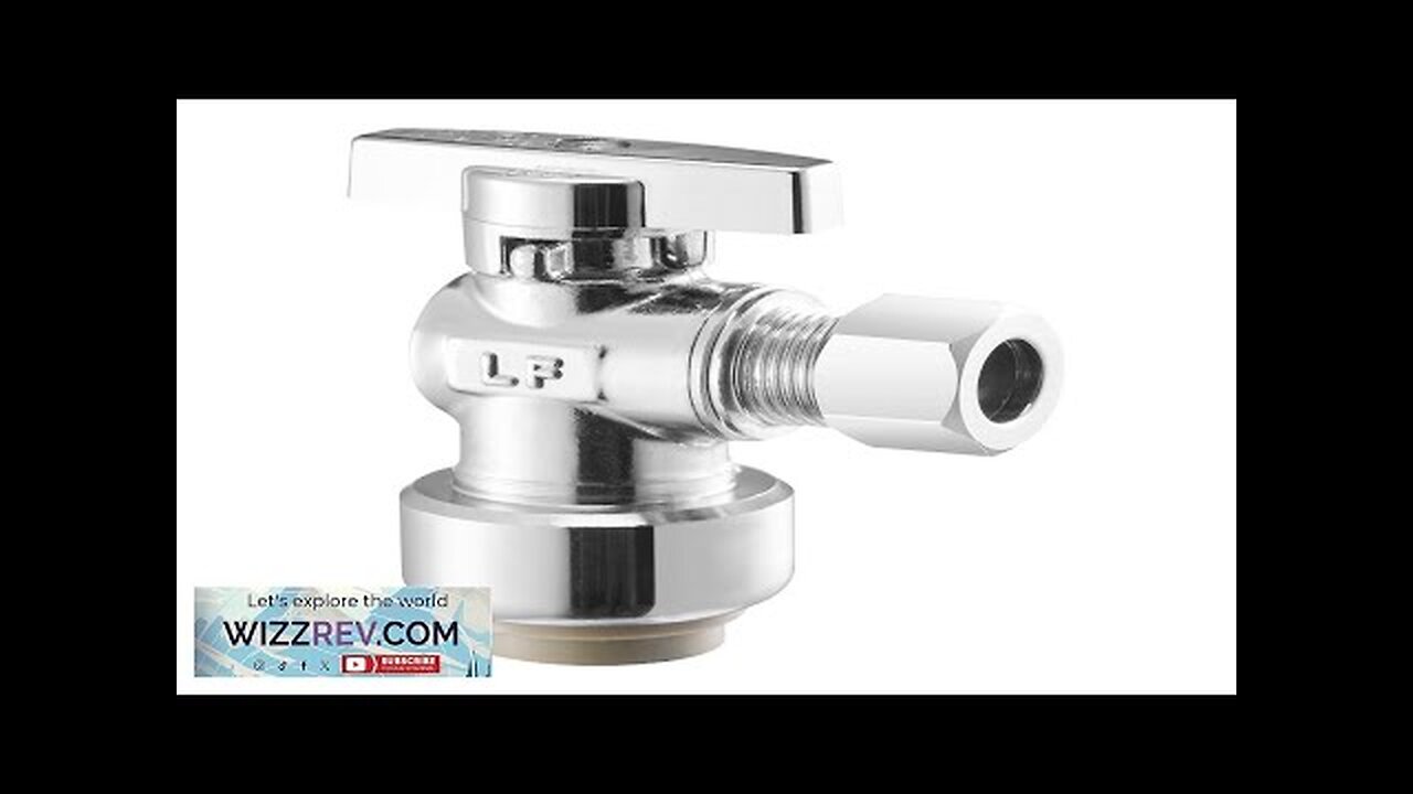 10 Pack Angle Stop Valve Push-to-Connect 1/2" PTC x 3/8" OD Compression ...