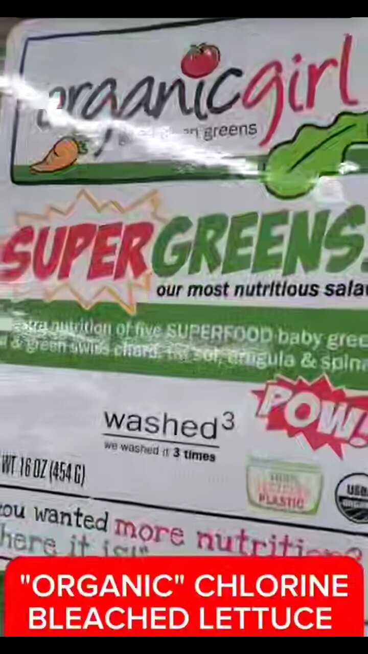 Triple washed lettuce has been washed in chlorine three times, Help us ...