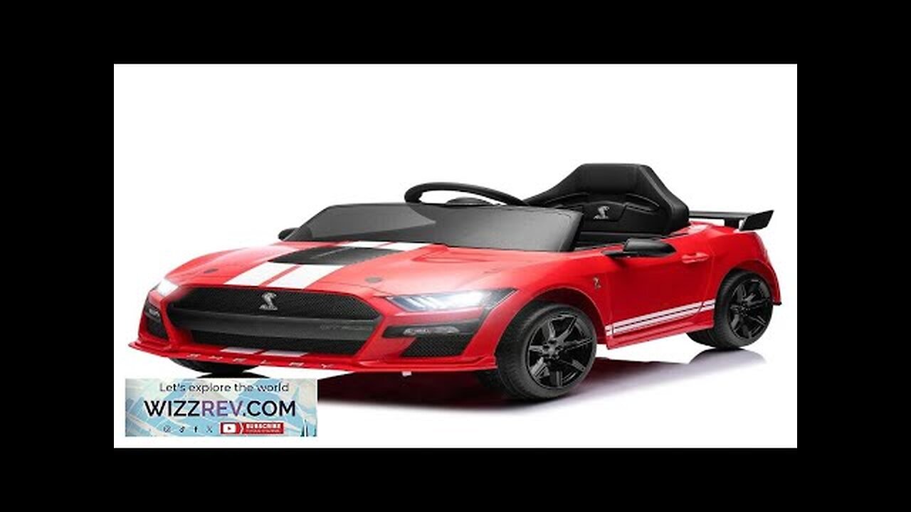Funtok GT02A Licensed Mustang GT500 12V Powered Kids Electric Ride on ...