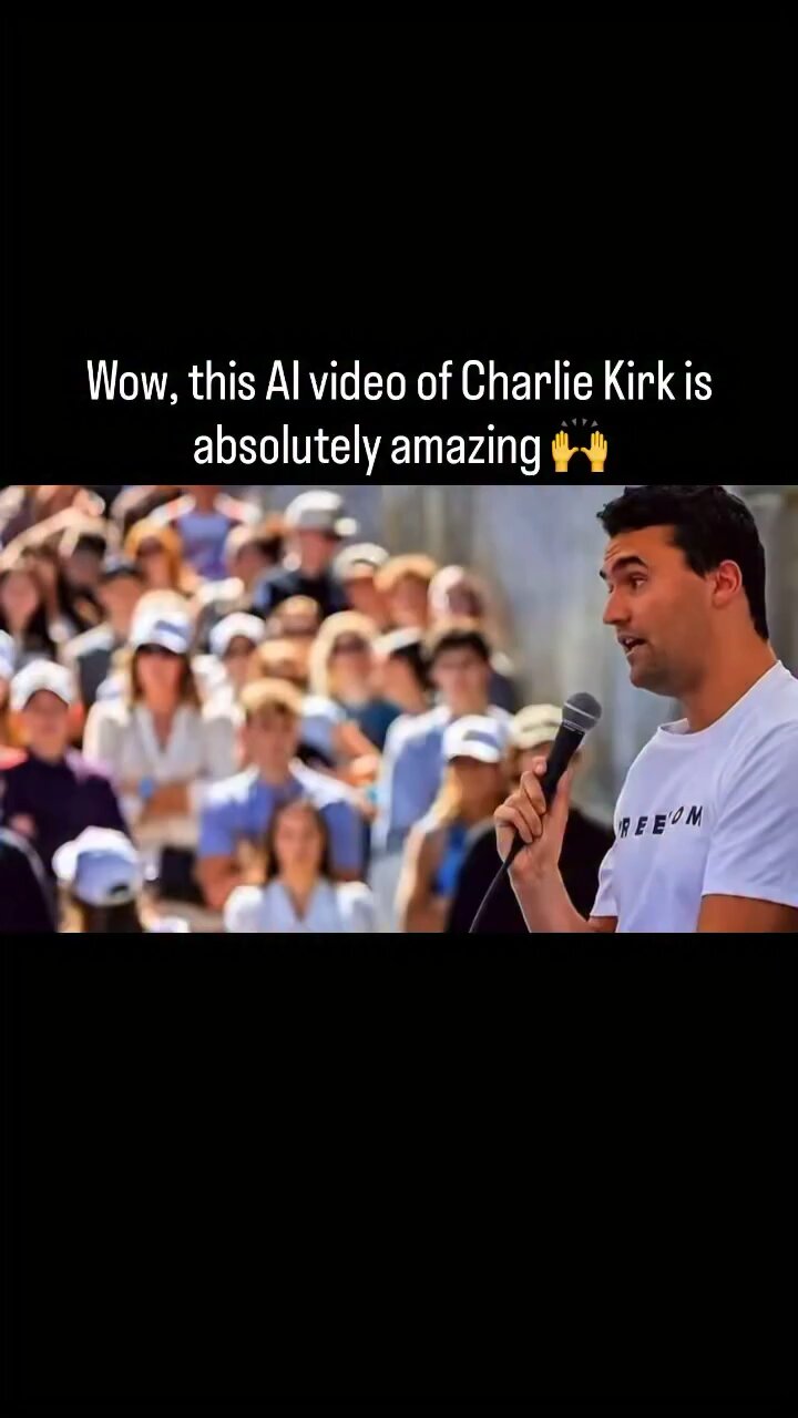Wow,this AI video of Charlie Kirk is absolutely AMAZING