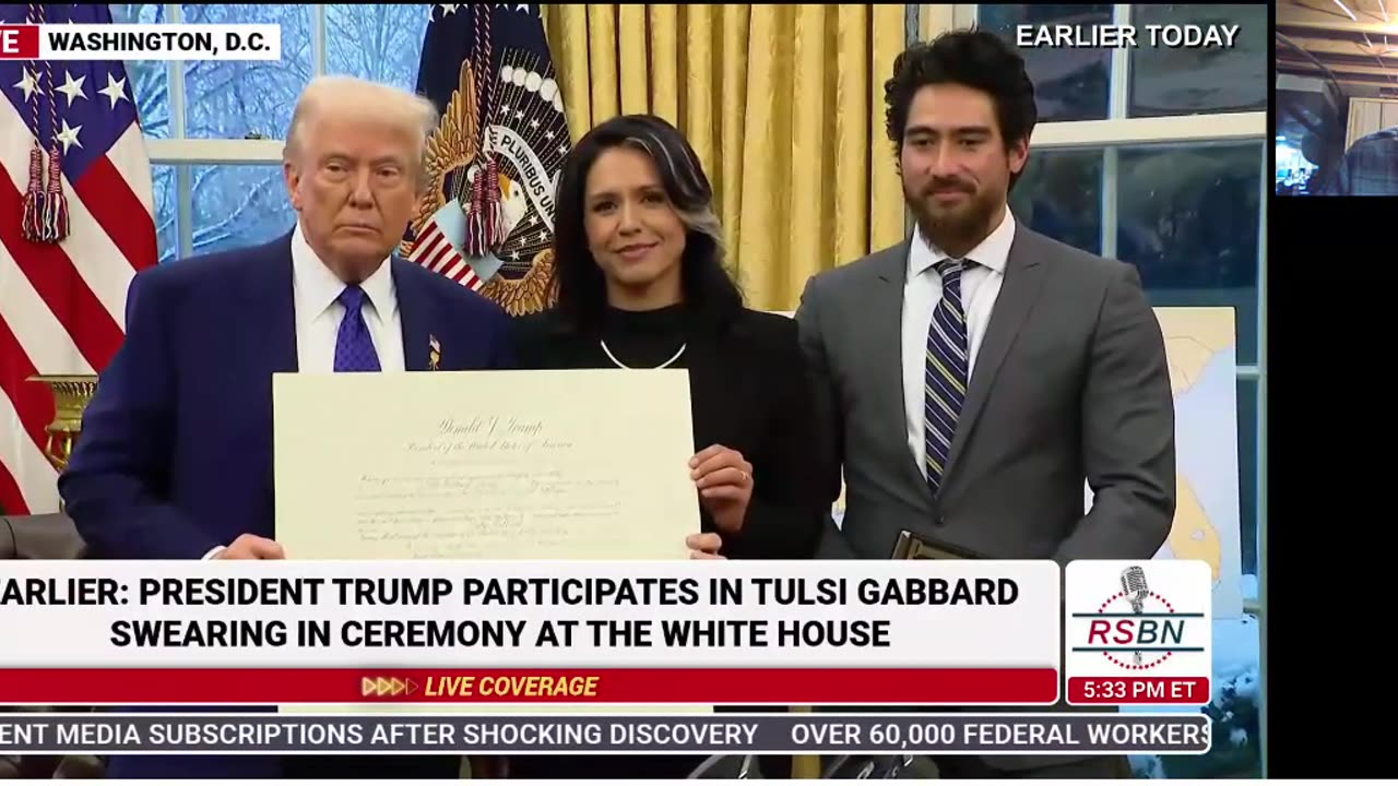 Pam Bondi Swears in Tulsi Gabbard as Director of National Intelligence ...