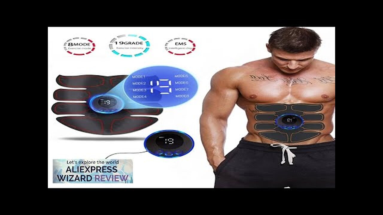 EMS Abdominal Muscle Stimulator Fitness ABS Arm Training Patches Muscle ...