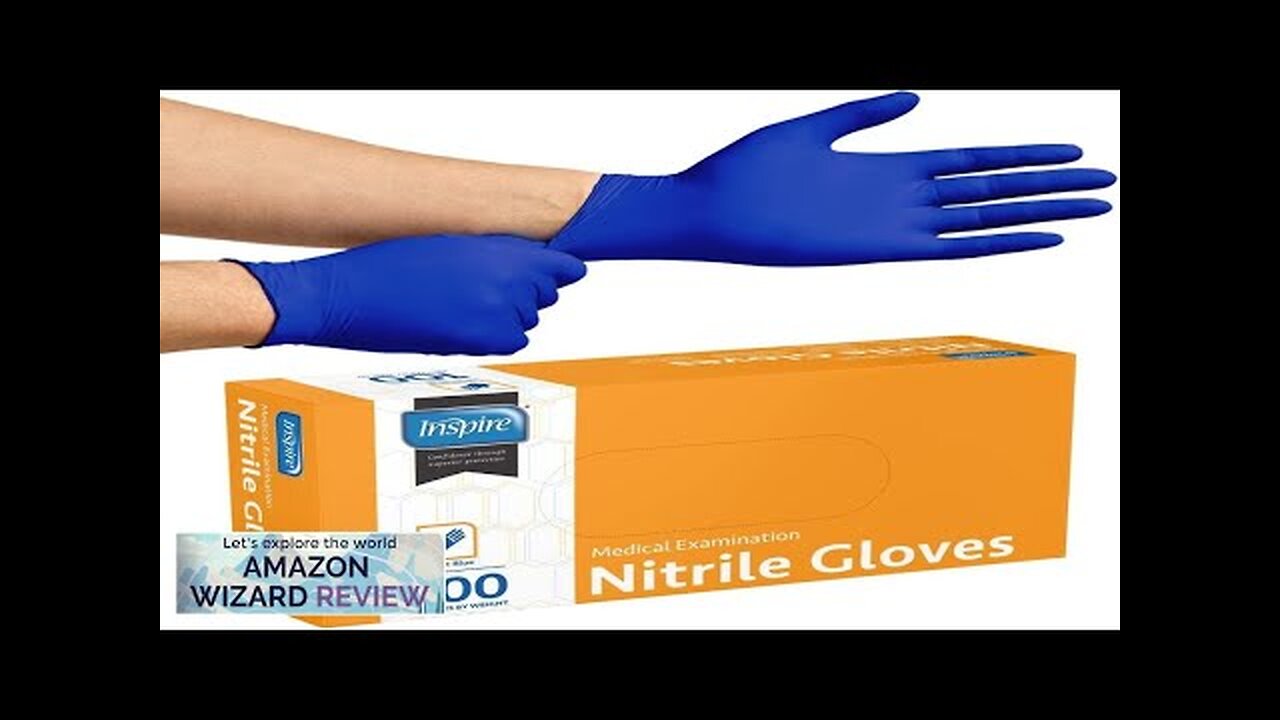 Inspire Nitrile Gloves THE ORIGINAL Quality Stretch Nitrile Exam Cobalt ...