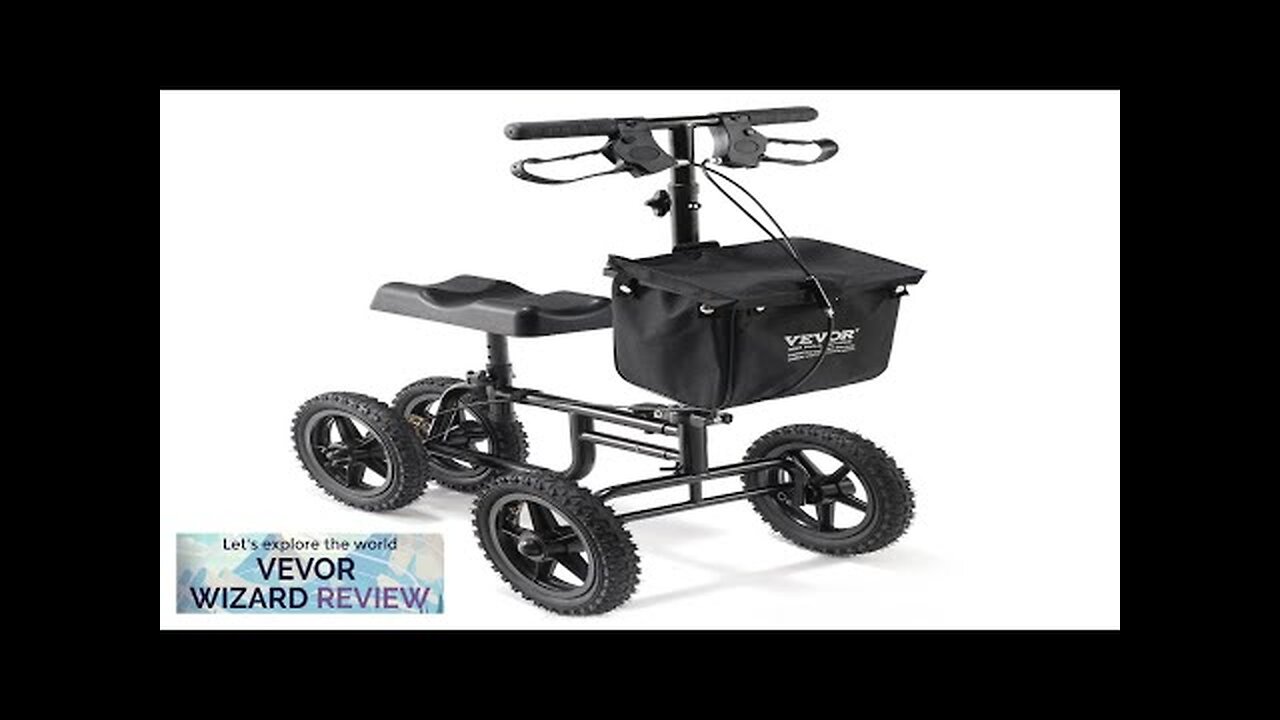 VEVOR Folding Knee Scooter Carbon Steel Steerable Knee Walker with ...